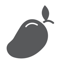 Mango flat icon fruit and tropical Royalty Free Vector Image