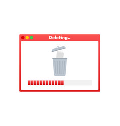 Process delete file in paper remove document Vector Image