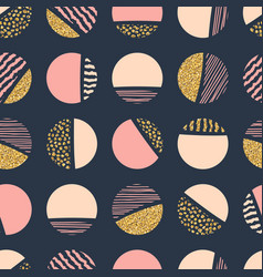 Abstract geometric seamless pattern with circles Vector Image