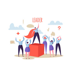 Real leader - business man in crowd Royalty Free Vector