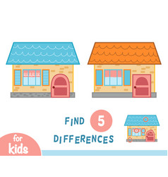 Find differences house Royalty Free Vector Image