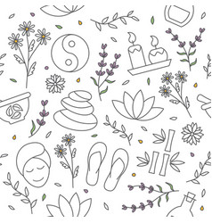 Spa beauty and care seamless pattern Royalty Free Vector