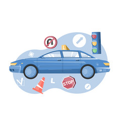 Driving test background Royalty Free Vector Image