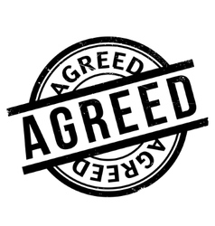 Agreed rubber stamp Royalty Free Vector Image - VectorStock
