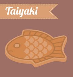 Taiyaki japanese snack hand draw sketch Royalty Free Vector