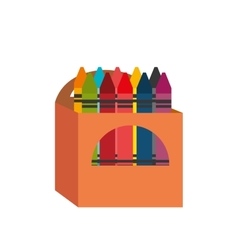 Cartoon crayons colors graphic isolated Royalty Free Vector