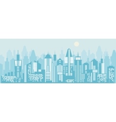 Cityscape blue icon on transparent background Vector Image