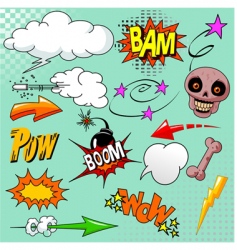 Set of comic elements Royalty Free Vector Image
