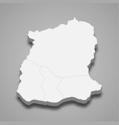 3d isometric map of hyderabad is a city of india Vector Image