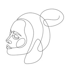 Minimal and abstract continuous line drawing of Vector Image