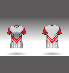 Club shirt design uniform front and back Vector Image