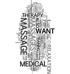 Ten best types massage therapy text Royalty Free Vector