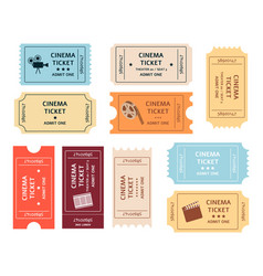 One retro style vintage cinema movie ticket Vector Image