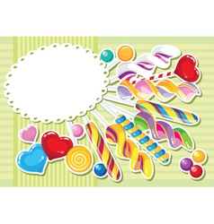 Candy sticker background Royalty Free Vector Image