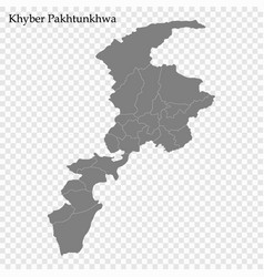 Khyber pakhtunkhwa kpk map Royalty Free Vector Image