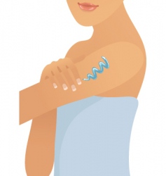 Applying lotion Royalty Free Vector Image - VectorStock