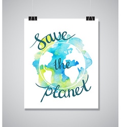 Watercolor globe Royalty Free Vector Image - VectorStock
