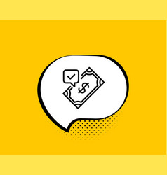 Accepted payment icon dollar money sign Royalty Free Vector