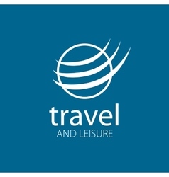 Airplane fly out logo plane taking off stylized Vector Image