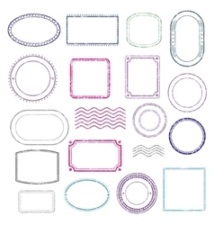 Oval stamp set Royalty Free Vector Image - VectorStock