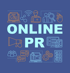 Pr logo public relations emblem Royalty Free Vector Image