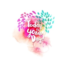 Why not typography at watercolor Royalty Free Vector Image