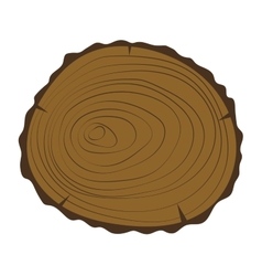 Tree slice isolated Royalty Free Vector Image - VectorStock