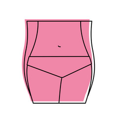 Female torso anatomy silhouette Royalty Free Vector Image