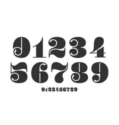 Realistic 3d lettering numbers isolated on white Vector Image