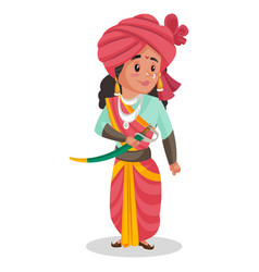 Rani lakshmibai cartoon character Royalty Free Vector Image