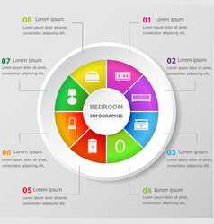 Isometric office interior infographic template Vector Image