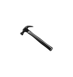 Hammer and ruler logo design Royalty Free Vector Image