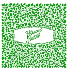 In harmony with nature Royalty Free Vector Image