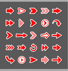 Red arrow direction logo design template Vector Image