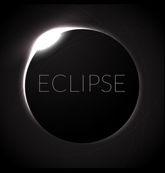 Eclipse with lens flare Royalty Free Vector Image