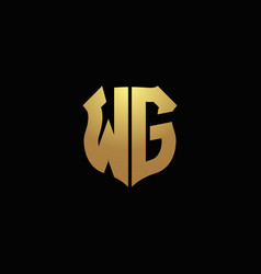 Wg logo monogram isolated on circle element Vector Image