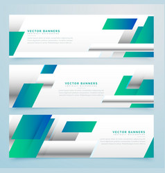 Abstract light blue banners set design Royalty Free Vector