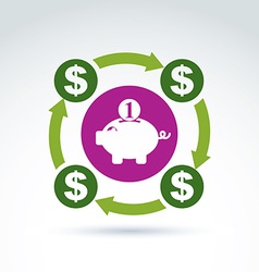 Banking symbol financial system icon circulation Vector Image