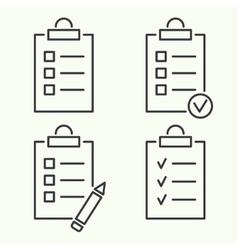 Checklist and to do list icons set Royalty Free Vector Image