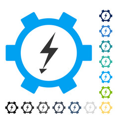 Electric energy gear icon Royalty Free Vector Image