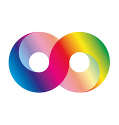 Black infinity symbol icon rectangular shape Vector Image
