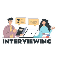 Job interview Royalty Free Vector Image - VectorStock