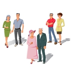 Family Generations Cartoon Set Royalty Free Vector Image