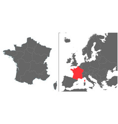 Contour France map Royalty Free Vector Image - VectorStock