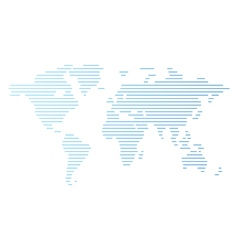 World map blue round dots Royalty Free Vector Image