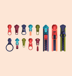 Open closed zipper fly zip fastener clasp locker Vector Image