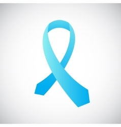 Blue silk ribbon - prostate cancer awareness Vector Image