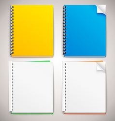 Spiral ring workbook with leather cover Royalty Free Vector