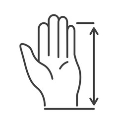 Hand size signs or thickness gestures Royalty Free Vector