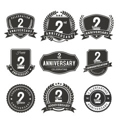Happy anniversary symbol Royalty Free Vector Image